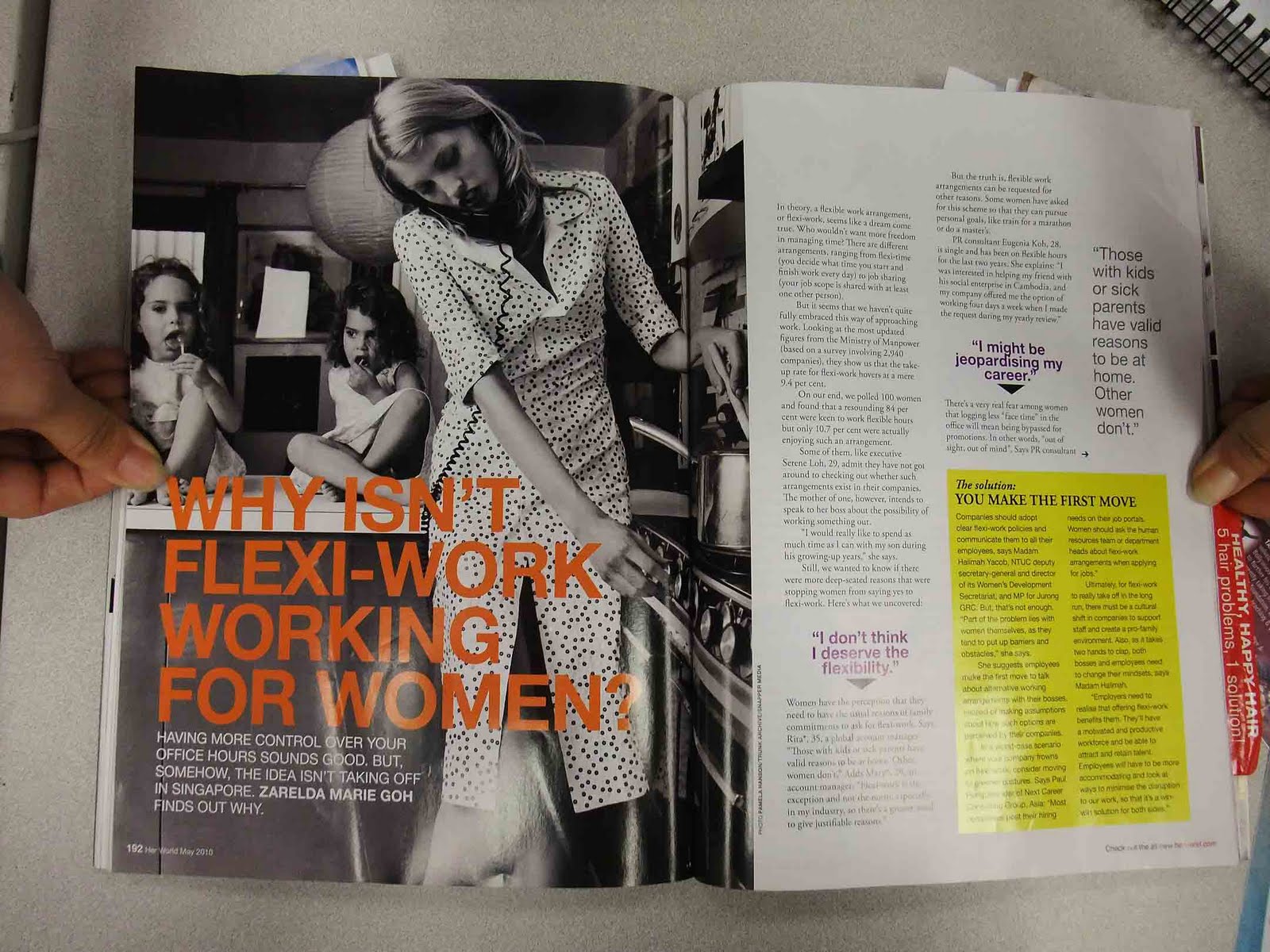 Magazine: Sample magazine layouts for articles