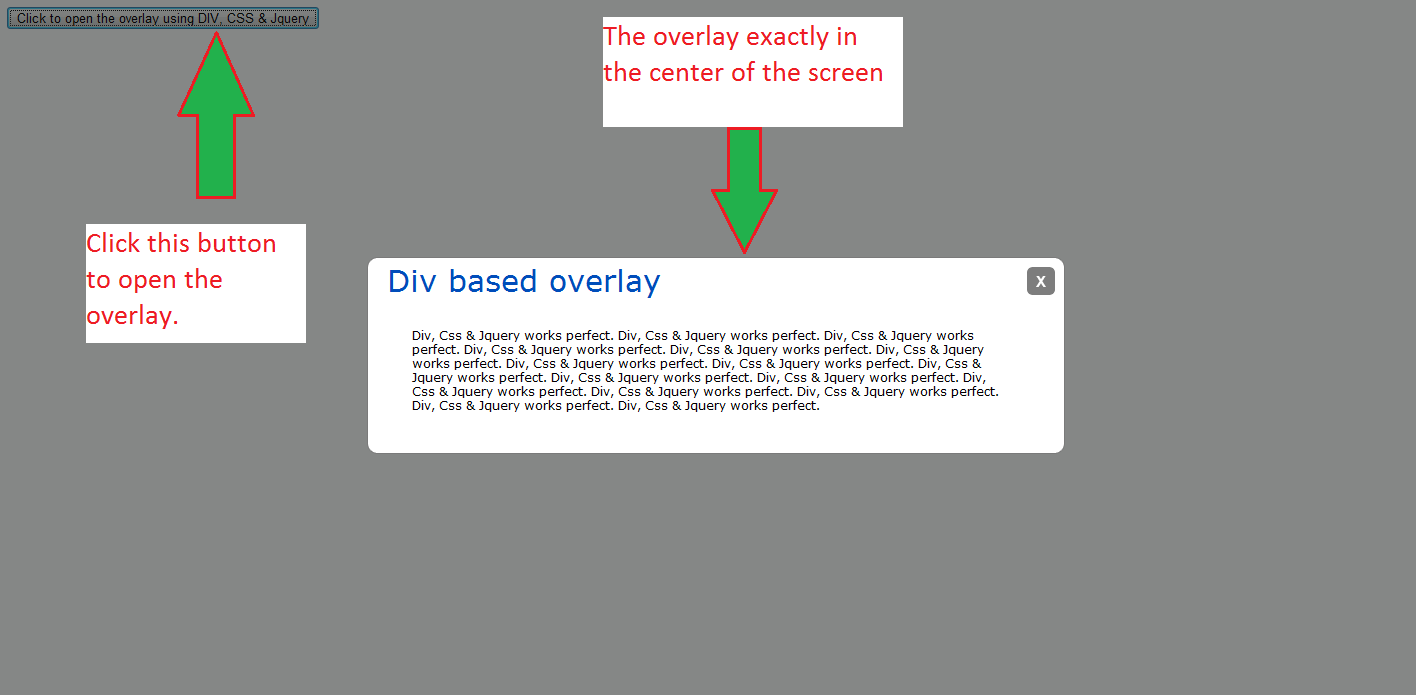Maulik Dhorajia: Centered overlay using DIV, CSS and JQuery Maulik Dhorajia: Centered overlay using DIV, CSS and JQuery