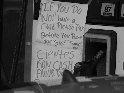 The “Blog” of “Unnecessary” Quotation Marks: fake polite rural gas station