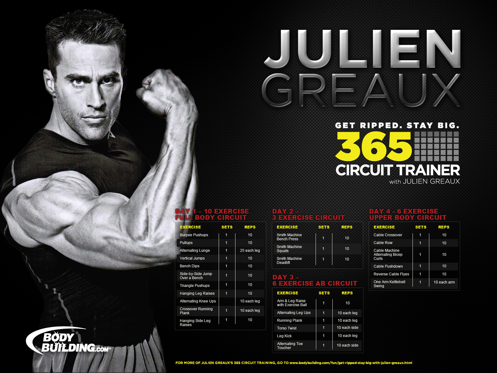 Muscle Wallpapers: Julien Greaux 365 circuit trainer wallpaper