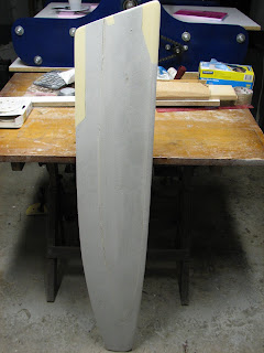 My Farrier F-22 trimaran boat build: Rudder blade foam shaping