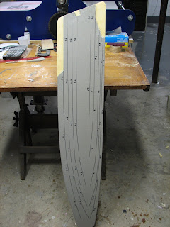 My Farrier F-22 trimaran boat build: Rudder blade foam shaping