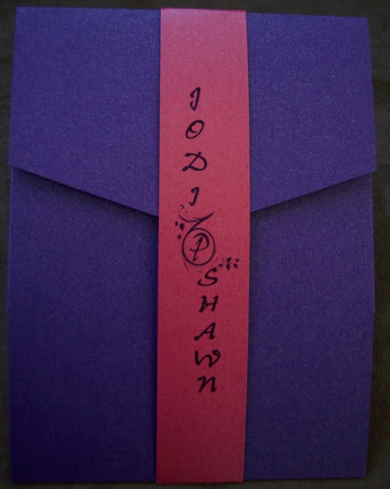 Designs by Ginny: Purple pocket fold Invitation