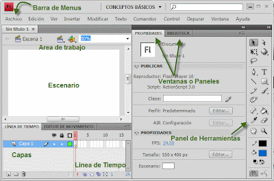 Curso de Flash CS4: LA INTERFAZ