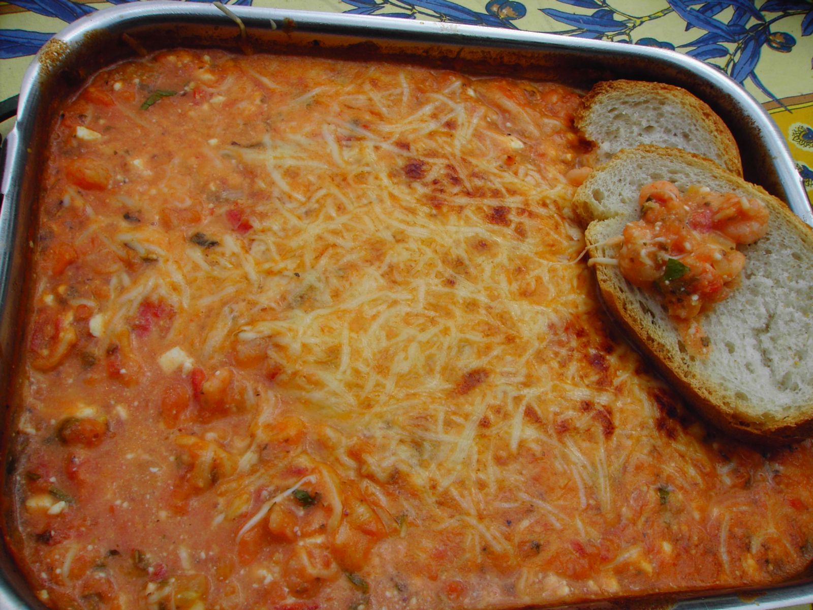 Eenvoudige doch voedzame maaltijd..: Garides Saganaki