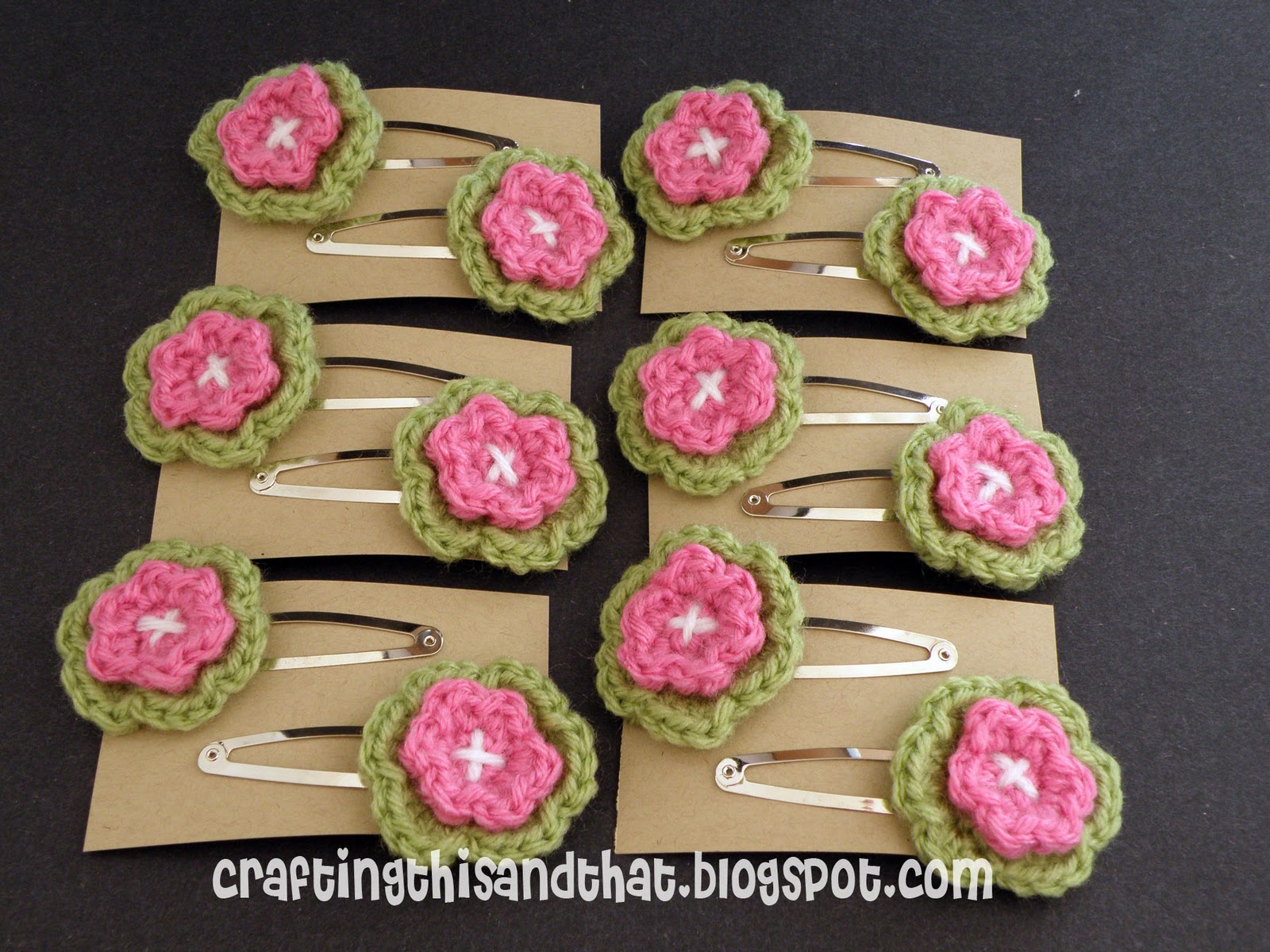 Crocheted Flower Pins