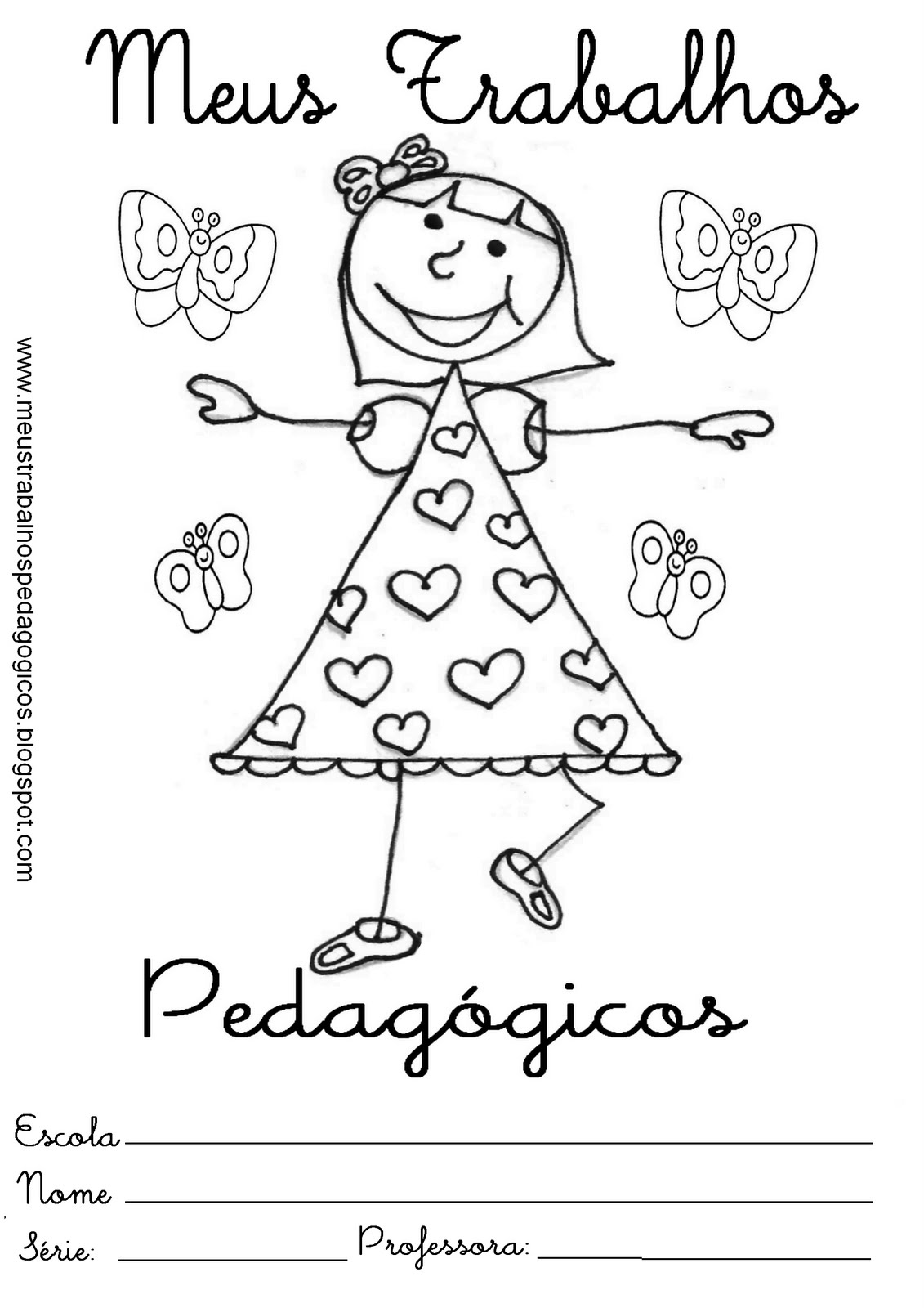 Arte de Criar: Modelos de capas para provas e trabalhinhos