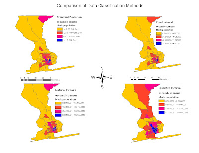 GIS: Comparison of Data Classification Methods