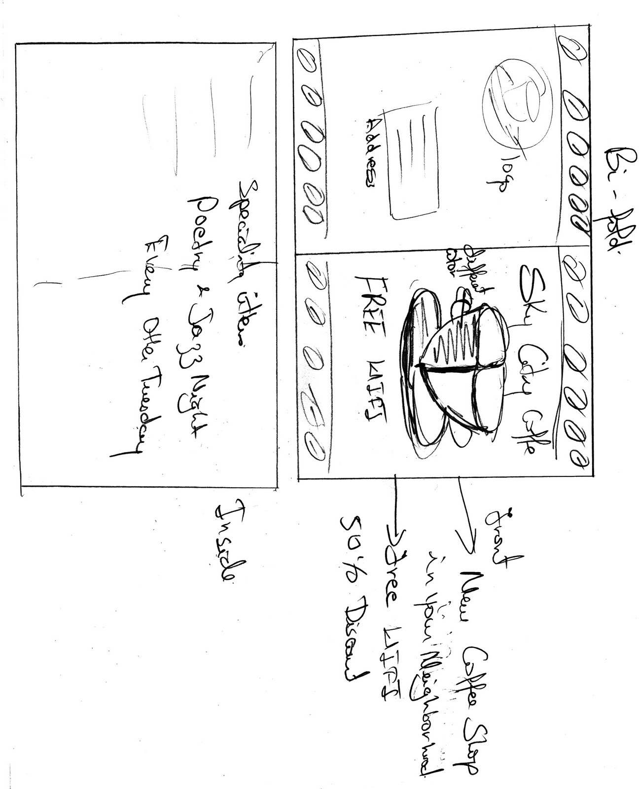 Liya Yitna/ Intermediate Graphic Design: Sketch for flyer