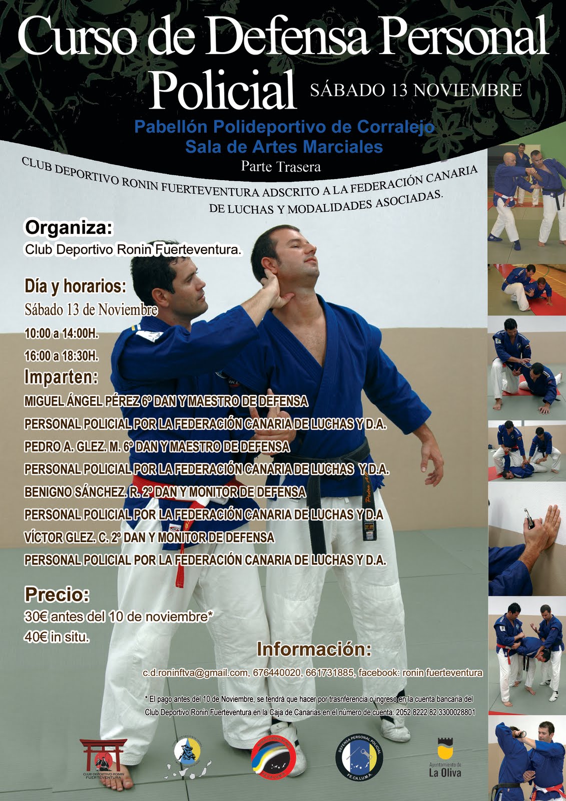 budocanarias: CURSO DE DEFENSA PERSONAL POLICIAL EN FUERTEVENTURA