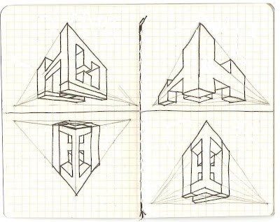 Tristan Lorquet - Arch 1101: 2 Point Perspectives Letter H