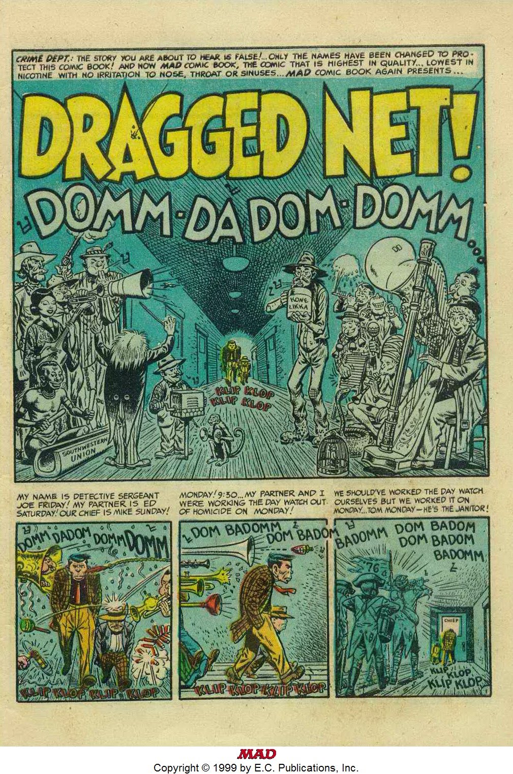 Chicken Fat: SUNDAY FUNNIES - MAD #11 Dragnet.