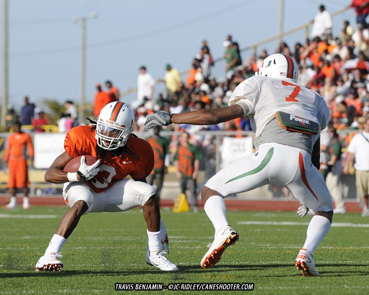 Miami Hurricanes Photo Blog: Travis Benjamin Shines in Spring Game