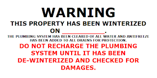 Inspector Catch-it's Findings: Winterization and De-Winterization