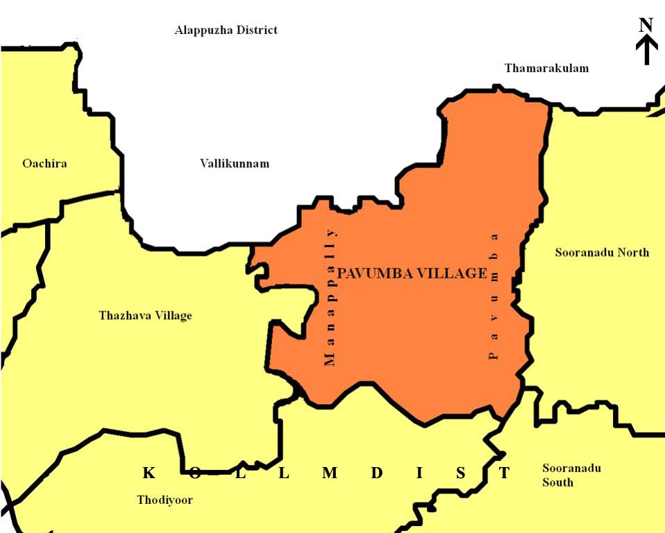 pavumba പാവുമ്പ: Pavumba Village Map