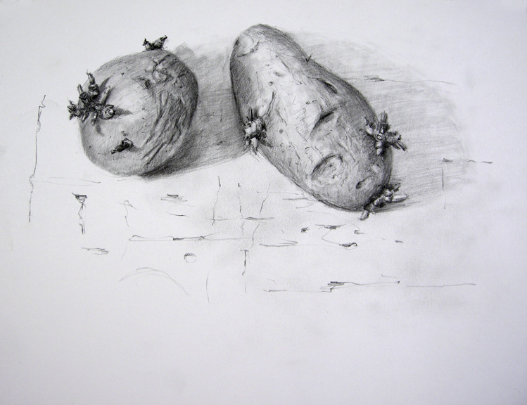 Small Paintings: Old Potatoes