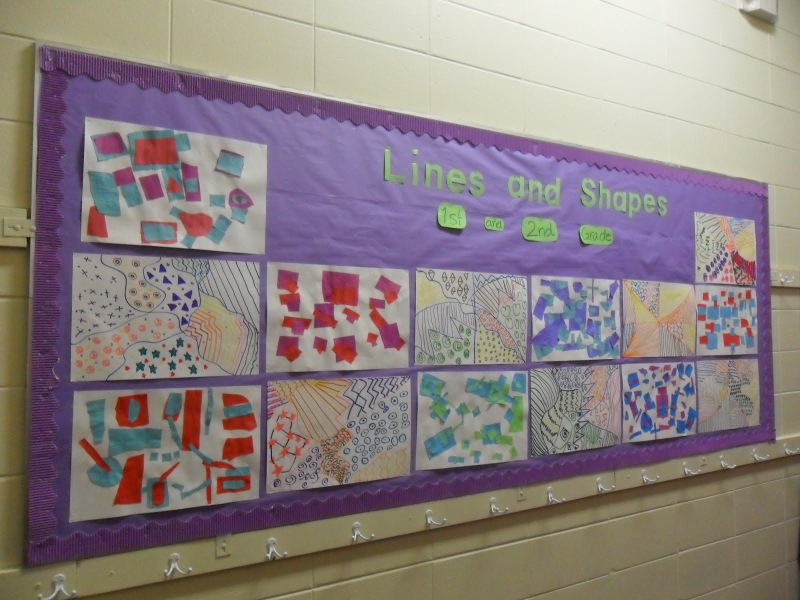 draw, paint, and cut: Bulletin Board: 1st and 2nd Grade Lines and ...
