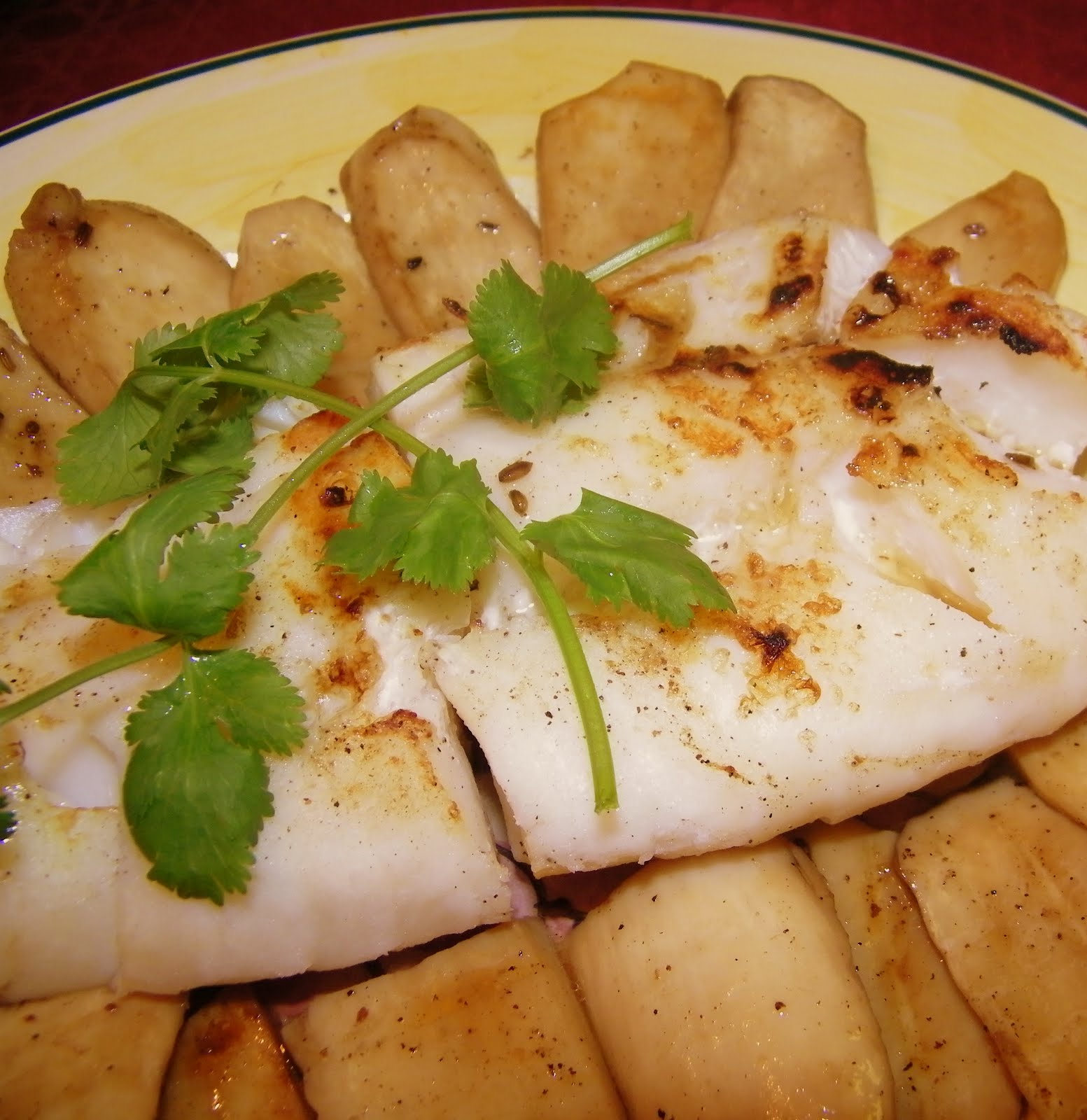 Little Bellevue Kitchen: Pan Fried Cod Fillet w King Oyster Mushroom