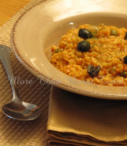 more than burnt toast: Risotto Alla Putanesca for Heart and Stroke Month