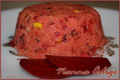 NANNA ADIGE: Beet Root - Corn Upma