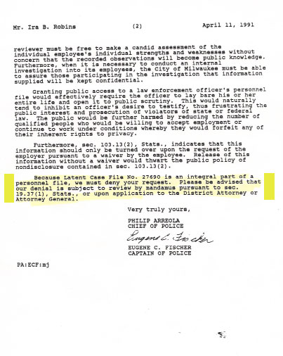 Laurie Bembenek Info: Part 12: Concealing Evidence 101