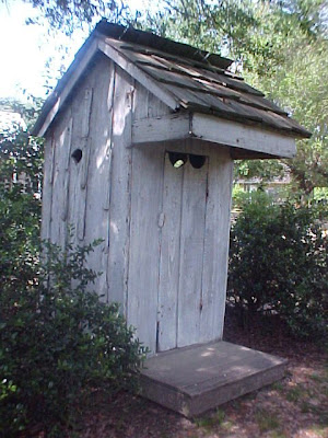 the best time of the day: outhouses.