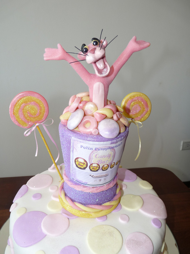 "mis trabajos en Porcelana": Candy Bar "La Pantera Rosa"