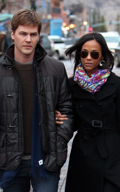 All Stars Photos: Zoe Saldana and fiance Keith Britton braving the cold ...