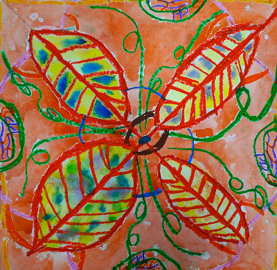 pezzettino: Radial Symmetry Leaf Painting