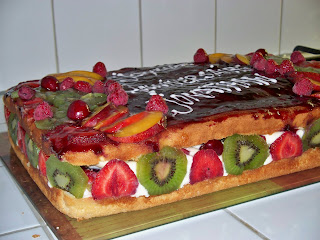 les passions de talie: Gâteau d'anniversaire aux fruits