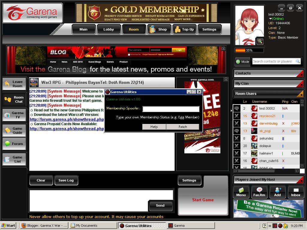 PH Gaming: Garena Utilities v1.00