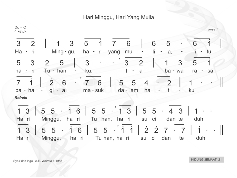 The Worship Song: Hari Minggu, Hari Yang Mulia