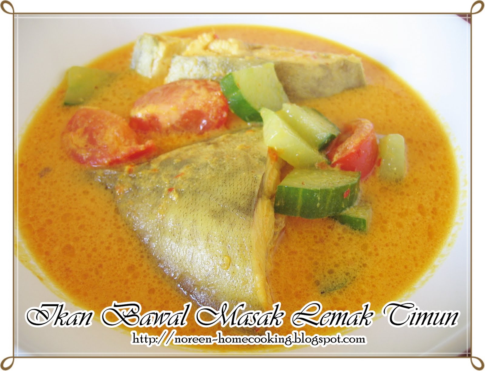 my home cooking blog: Ikan bawal masak lemak timun