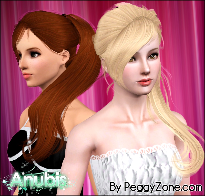 Anubis - Sims Stuff: Peggy Hair 55 ~ Pooklet'd for all ages