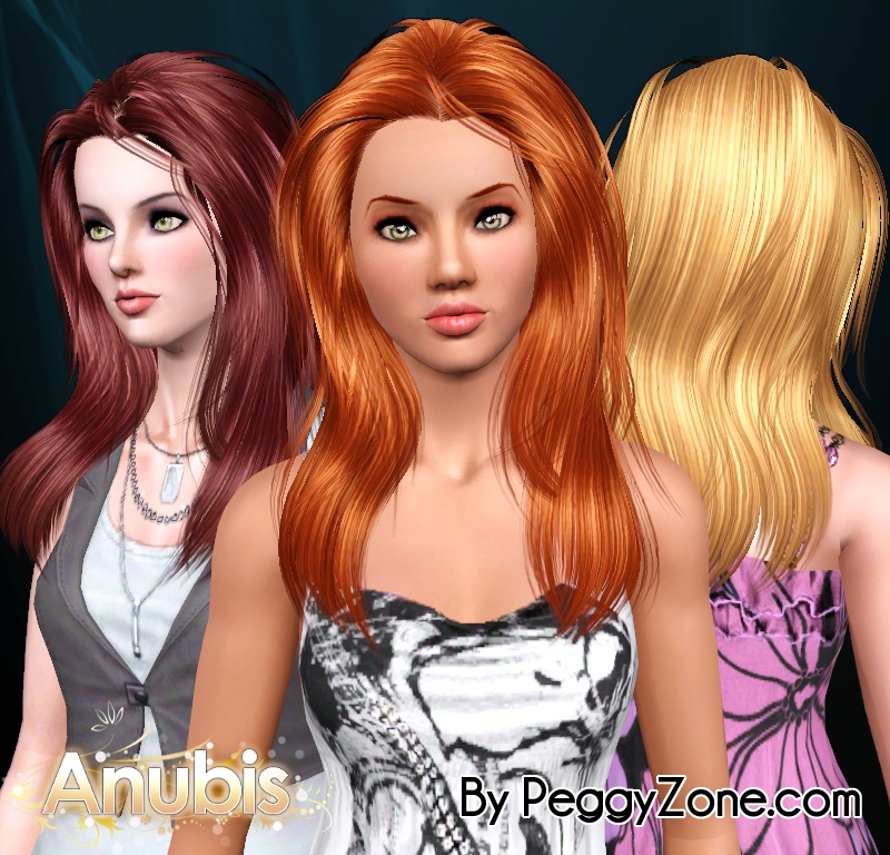 Anubis - Sims Stuff: Peggy Hair 627 ~ Pooklet'd for all ages and both ...