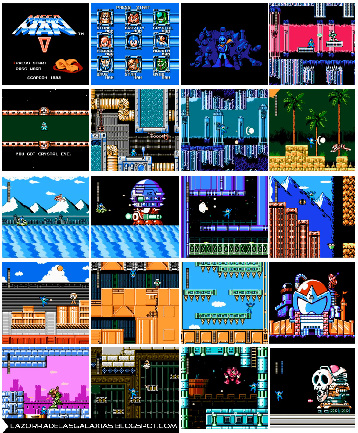 LA ZORRA DE LAS GALAXIAS: -- MEGAMAN 5 -- (Rockman 5 -1992)