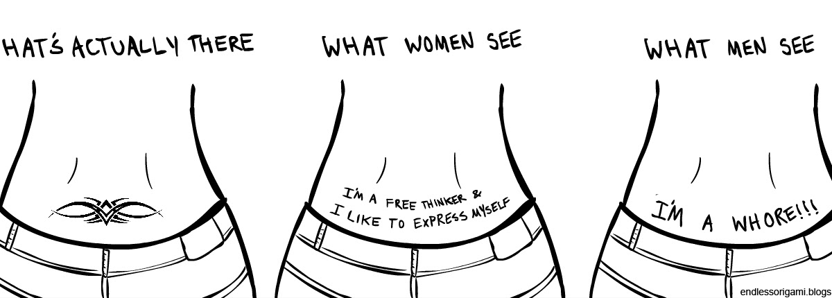 Endless Origami - A Webcomic: Tramp Stamps