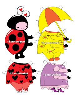 Ladybug Paper Dolls pdfs | Birthday Party Ideas
