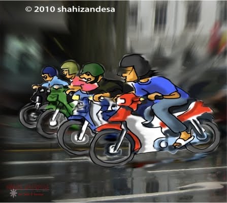emedia solutions: Cartoon Rempit (III) : Billboard Rakan Cop (PDRM)