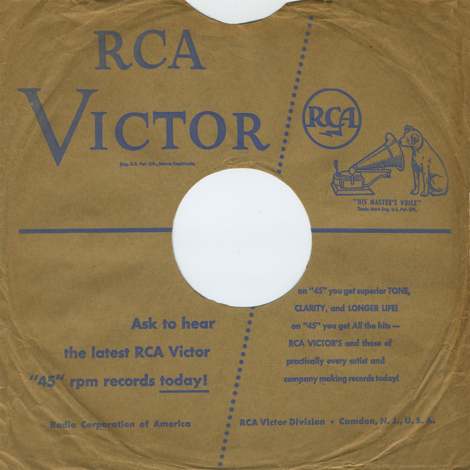 I Got Your Back!: RCA Victor - Dust Sleeves 1950s, 60s