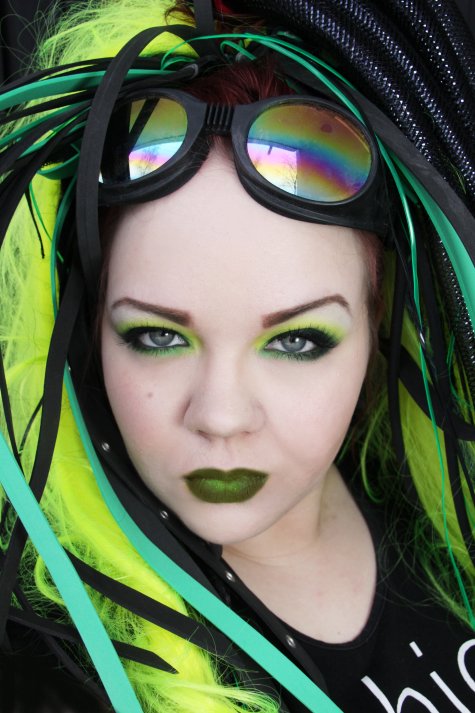 Cyber Goth Makeup Green