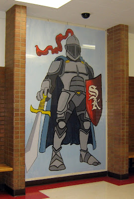 Springville Junior High School News: New Knight Mural Promises School Pride
