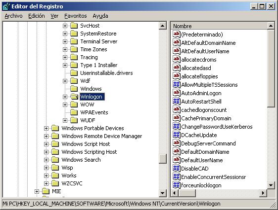 Establecer un usuario para el inicio de sesión en Windows XP ...