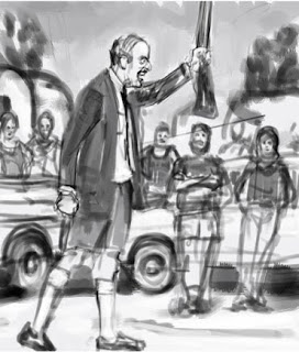 Lach's Free Range: Red Dog Book page roughs 1