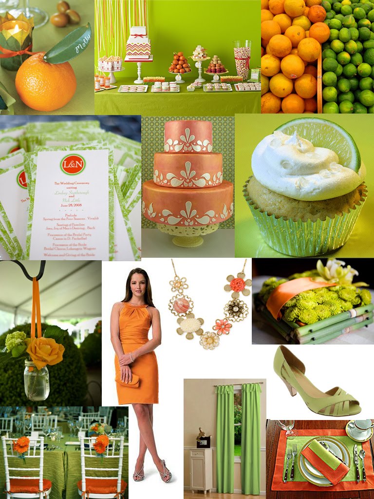 Paper Doll Romance: Color Day: Lime and Tangerine