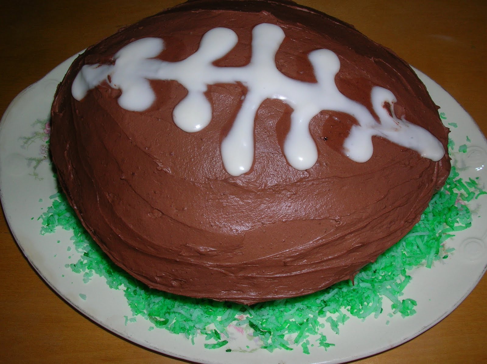 A Year of Cakes: Cake Recipe #5 - Chocolate Football Cake