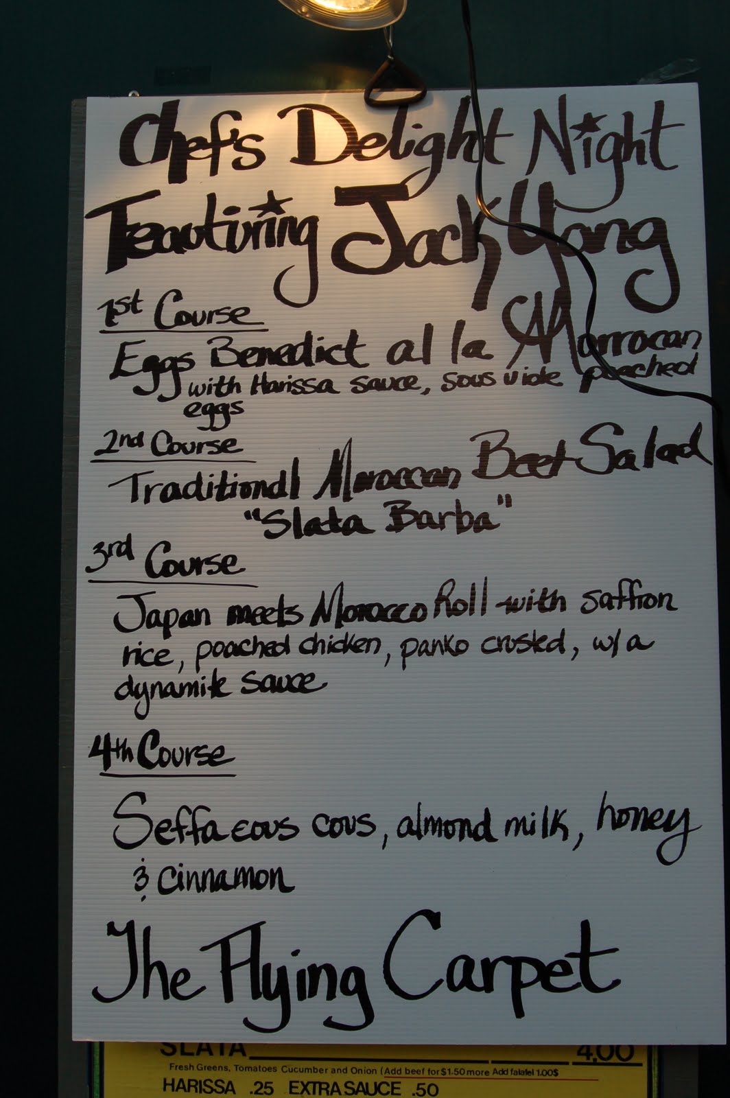 My Guest Chef experience at the Flying Carpet