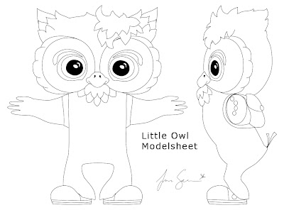 Little Owl's Day Out: Little Owl Final Modelsheet