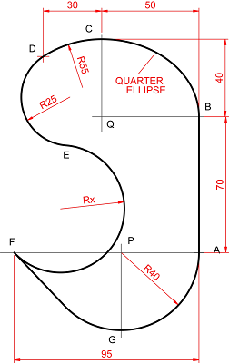 Engineering Drawing: Tangency Problem 06