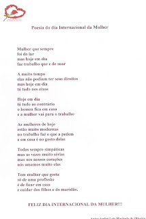 E.M. Padre Heitor Castoldi: Poesia do dia Intenacional da Mulher